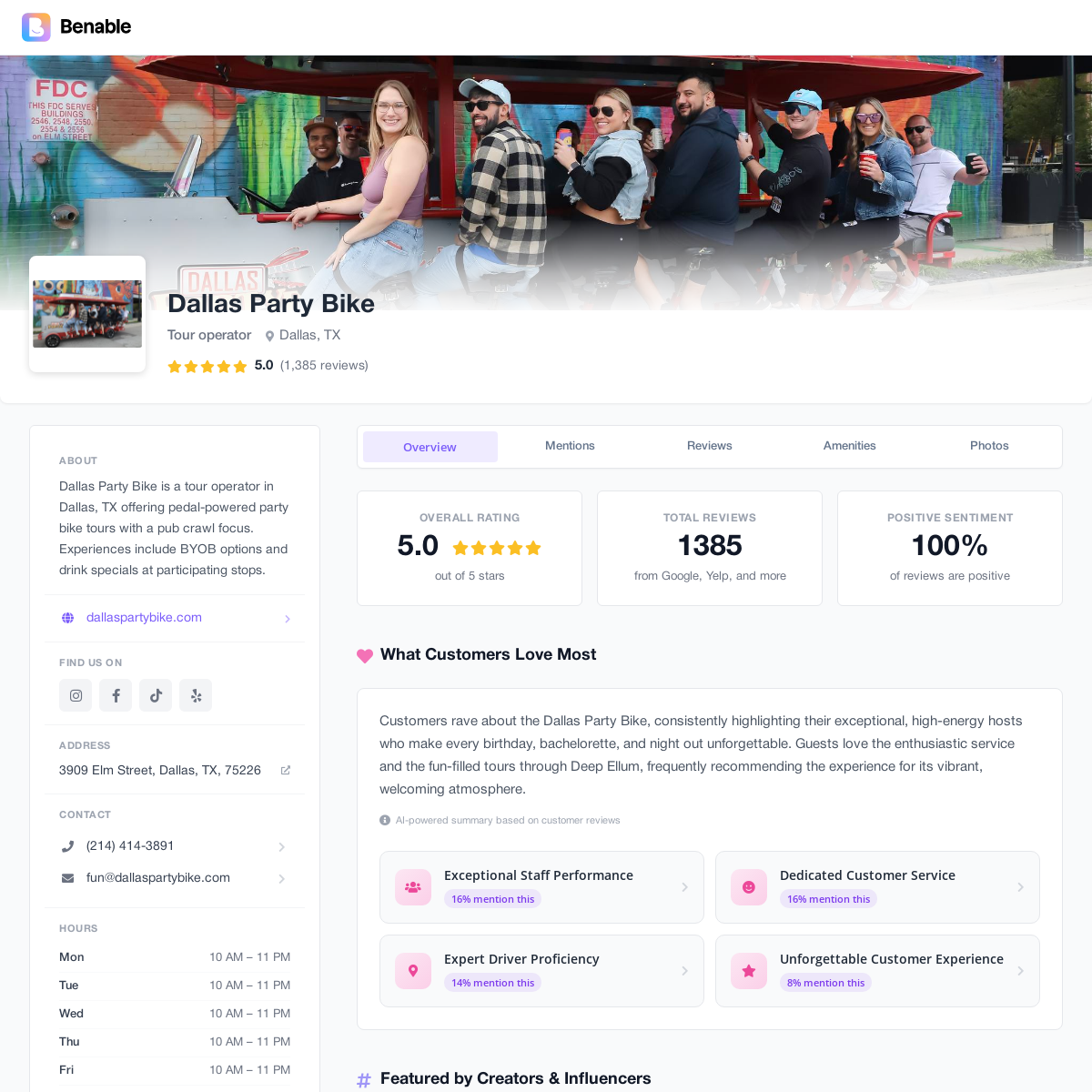 Dallas Party Bike - Tour operator in Dallas, TX | Reviews & Ratings